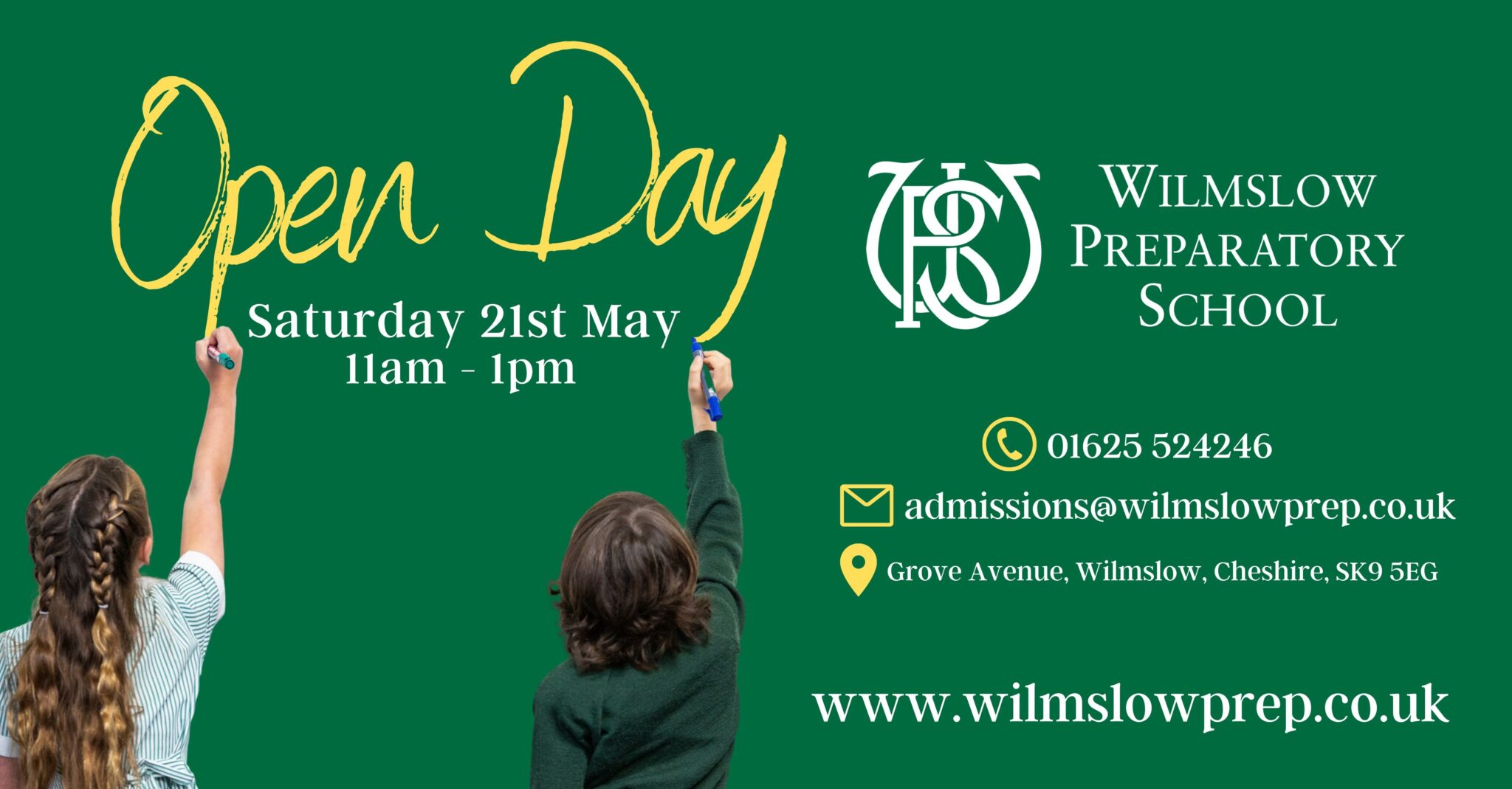 Open day - Thursday 23rd June 2022 - Wilmslow Preparatory School