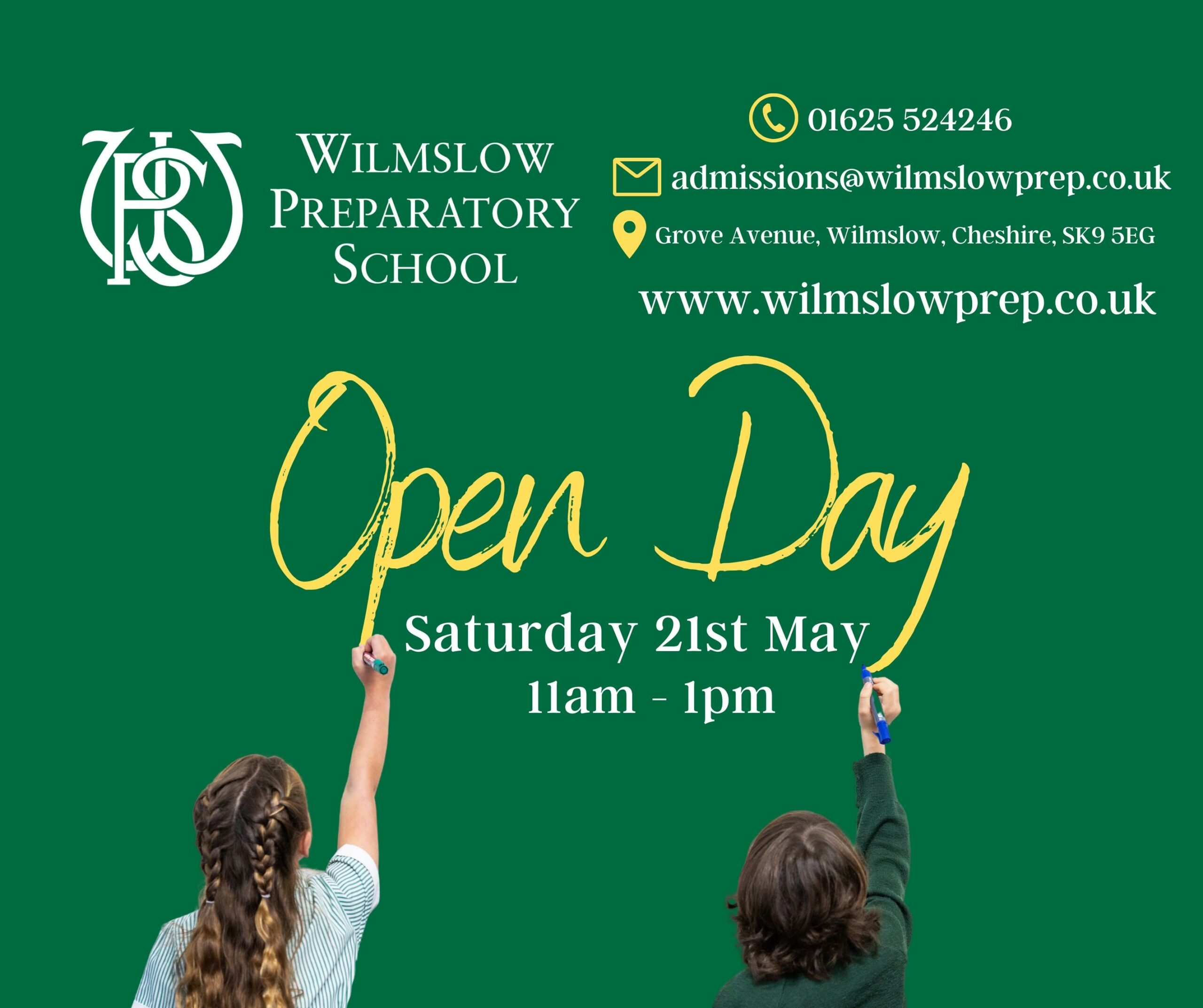 Open day - Saturday 21st May 2022 - Wilmslow Preparatory School